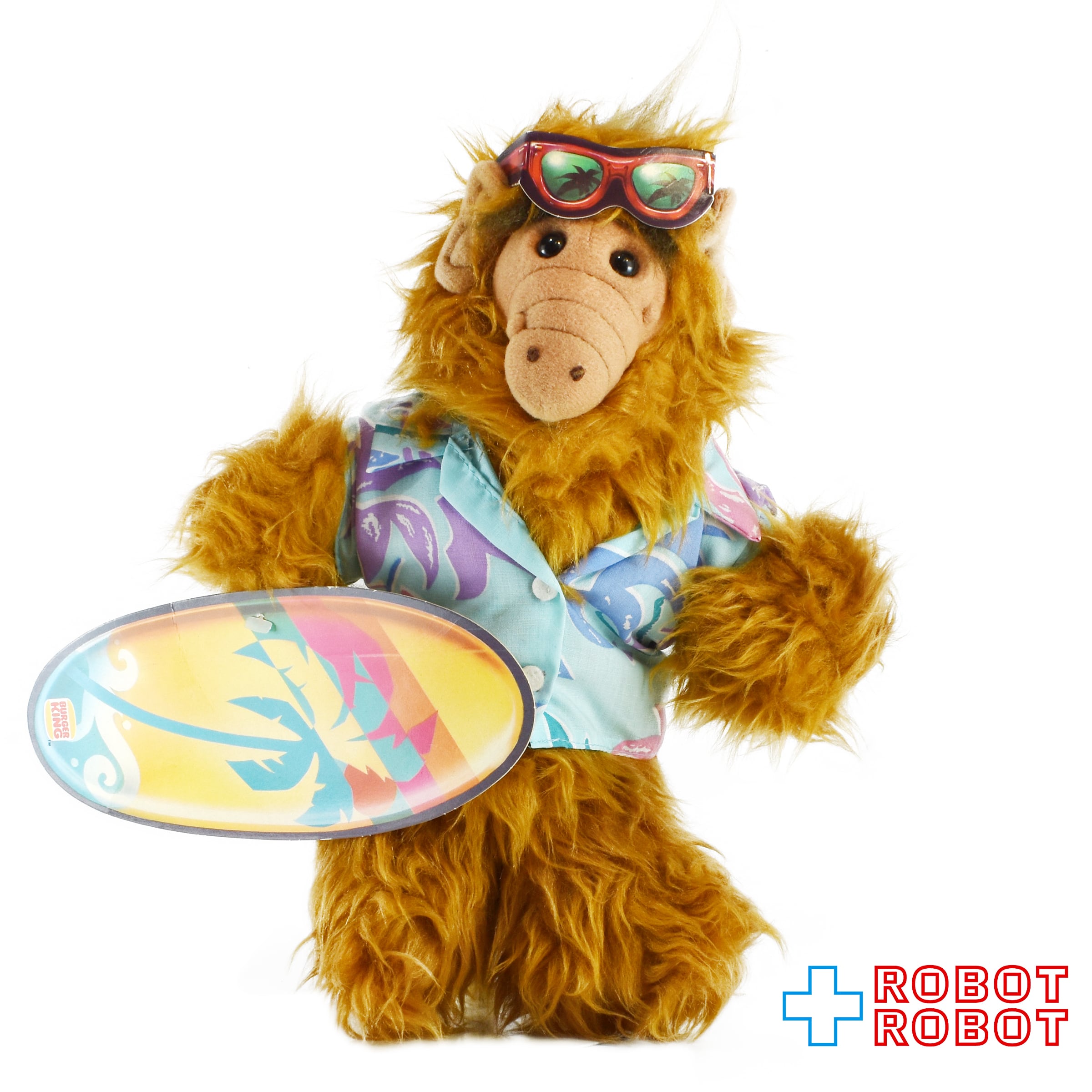 バーガーキング アルフ 手踊り ぬいぐるみ サーファー 紙製サングラス、紙タグ付き 1988 – ROBOTROBOT