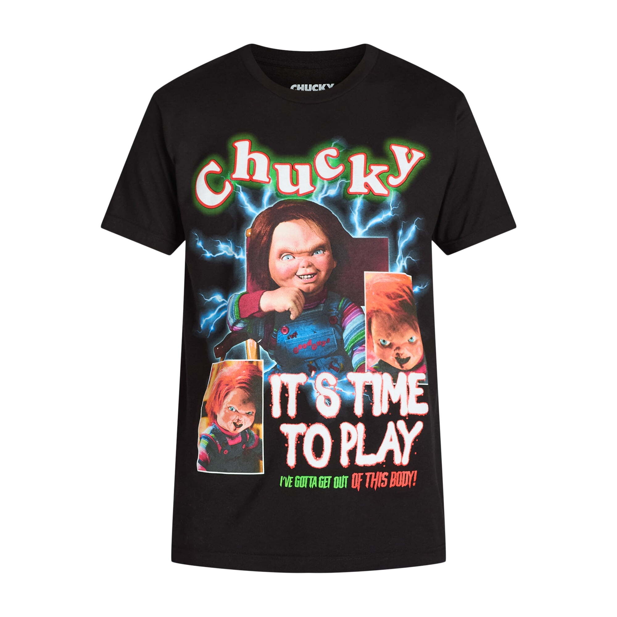 チャイルド・プレイ チャッキー IT'S TIME TO PLAY グラフィック Tシャツ 黒 – ROBOTROBOT