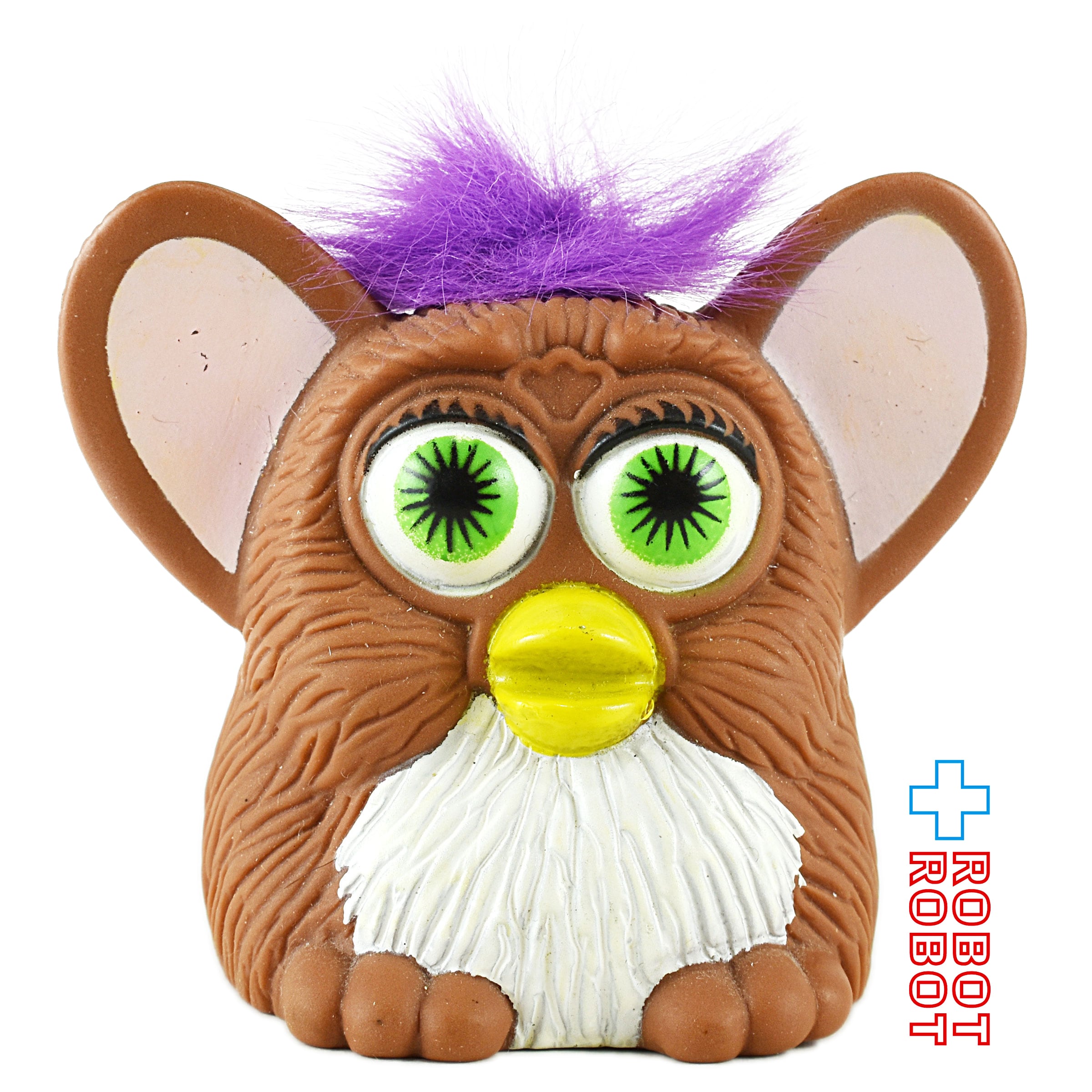 マクドナルド 1998 ファービー ソフビフィギュア 茶色 x 紫 ハッピーミールトイ – ROBOTROBOT