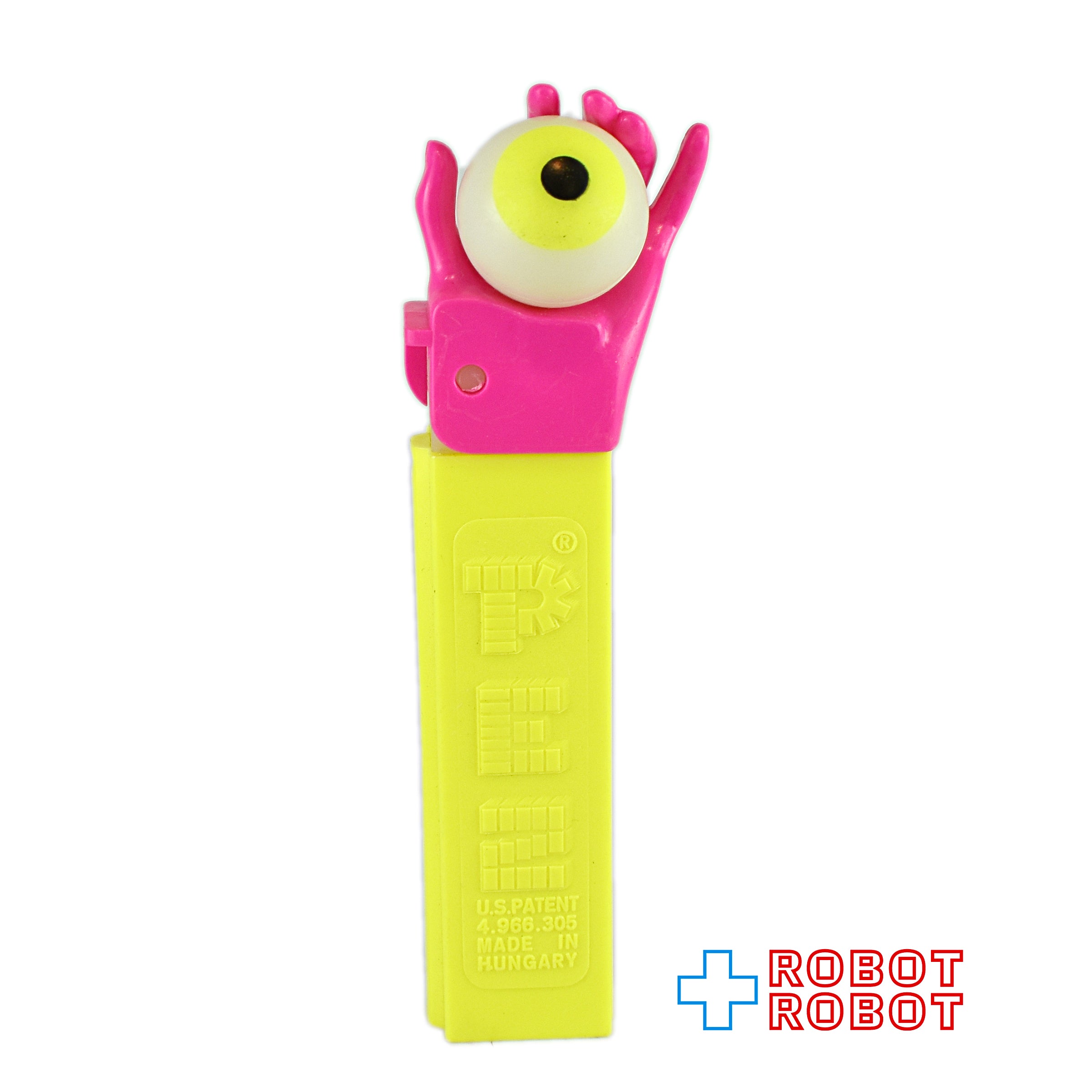 PEZ サイケデリックアイ ネオンカラー ピンクハンド/黄ステム – ROBOTROBOT